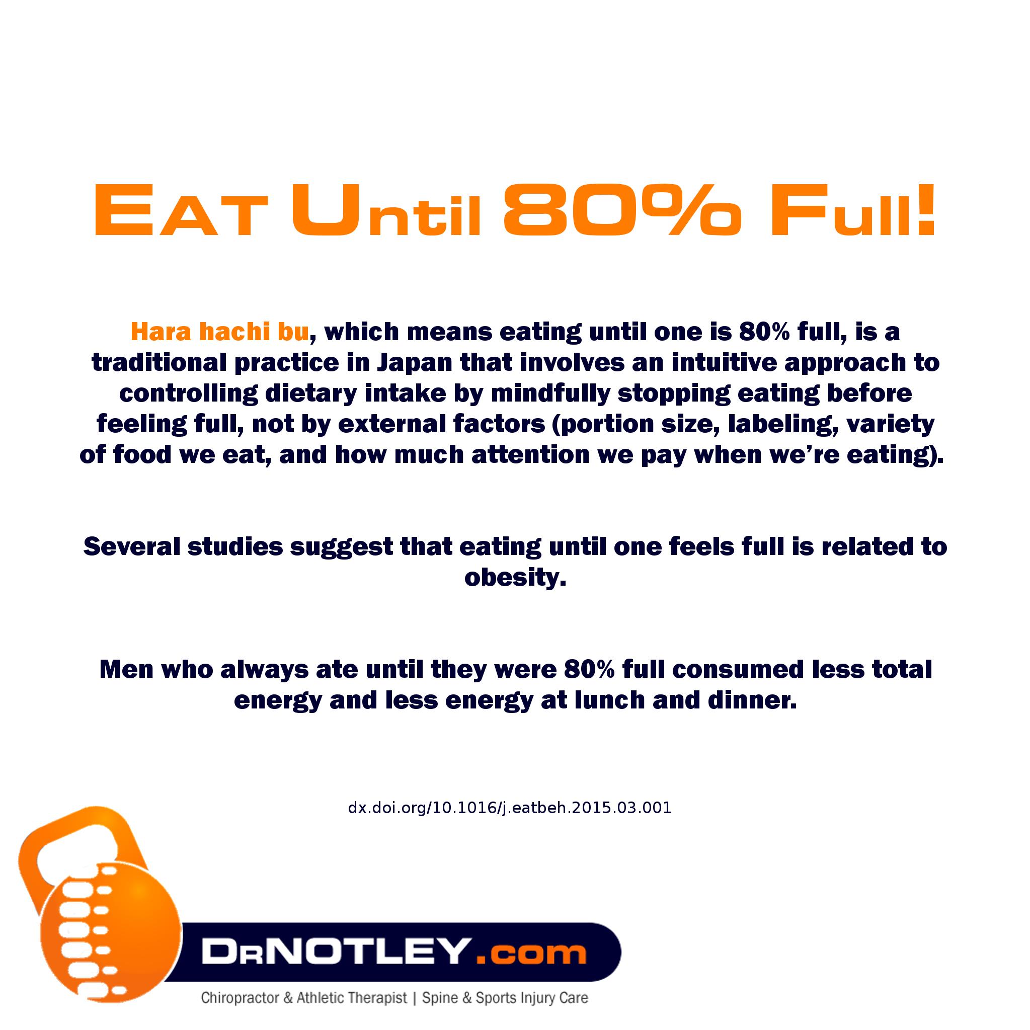 Eat until 80% of full | Winnipeg Chiropractor and Athletic Therapist